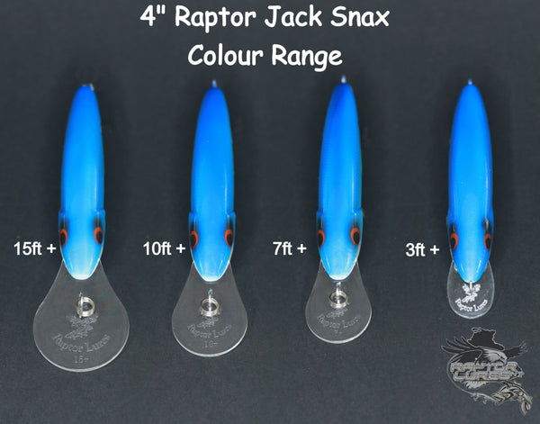 4" Jack Snax - 3ft, 7ft, 10ft, 15ft - Colour Range – Raptor Lures ...